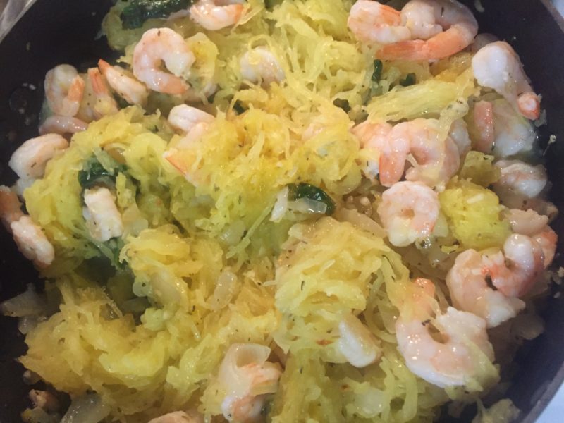 Lemon Basil Shrimp Spaghetti Squash | Bender Fitness