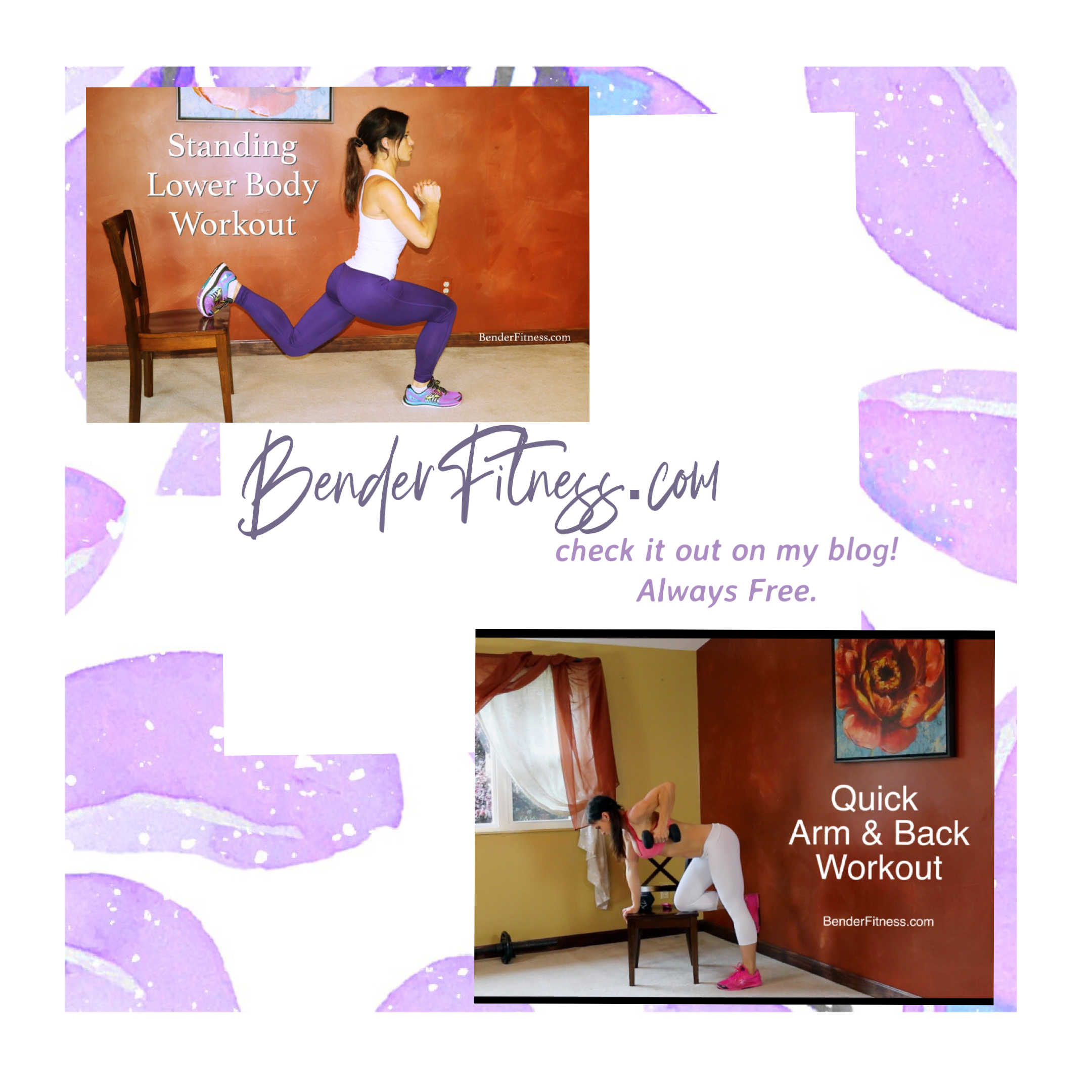 Standing Lower Body Workout + Quick Arm Workout: Home Exercise Program ...